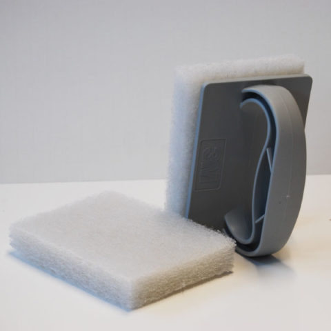 White Scrub Pad With Handle - Simple Stone Solutions